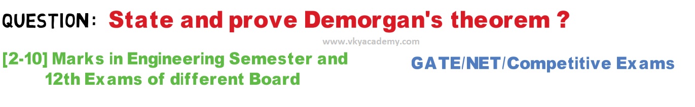 De Morgan’s Theorems of Boolean Algebra [Digital Electronics] - VKY ...